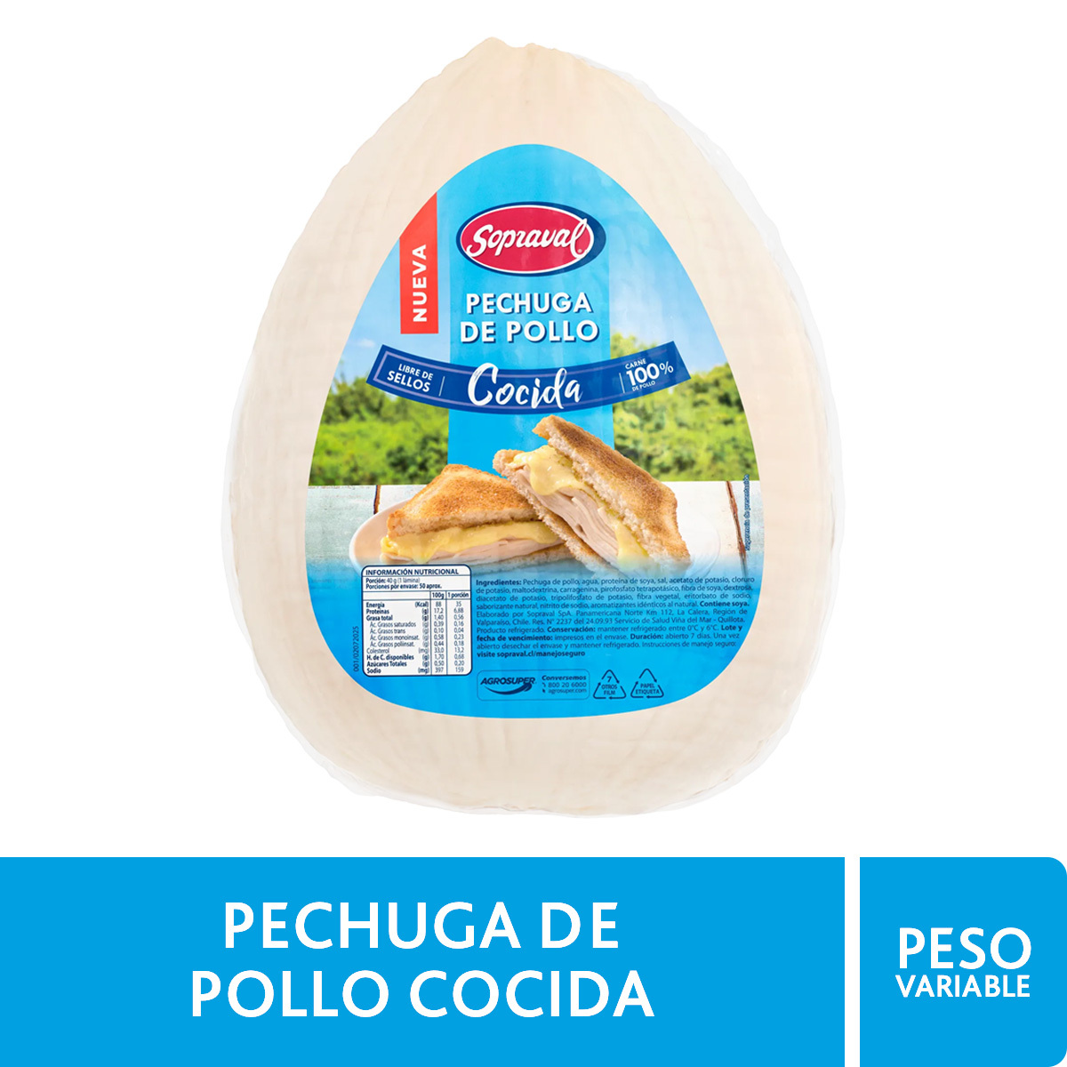 Pechuga De Pollo Cocida
