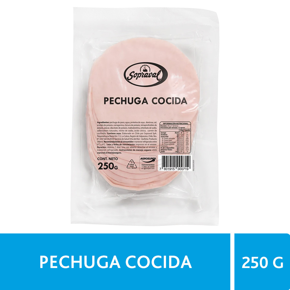 Pechuga Mix Cocida Laminada | Cecinas Pechuga | Cecina | General ...
