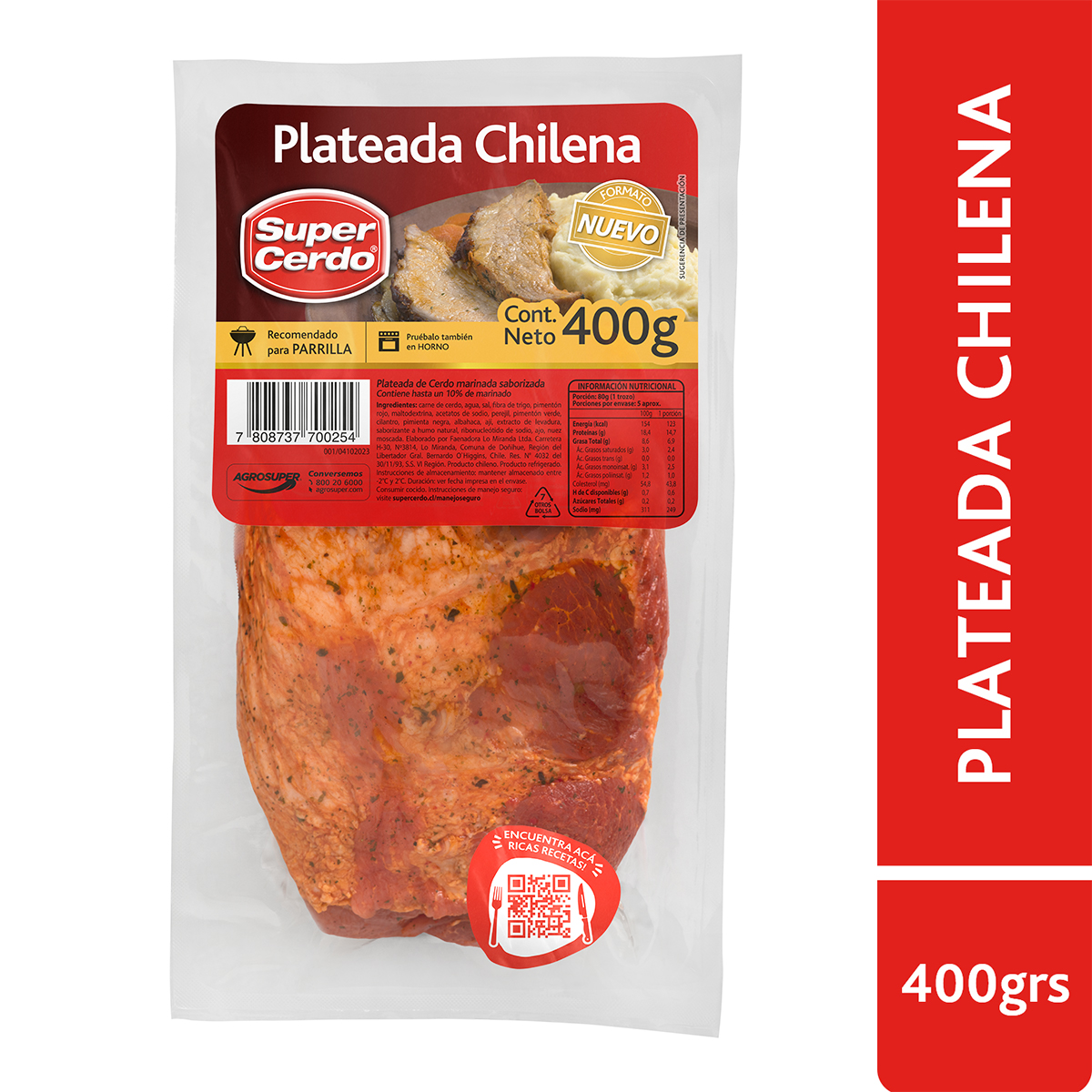 Plateada de Cerdo a la Chilena | Plateada | Cerdo | General | Agrosuper ...