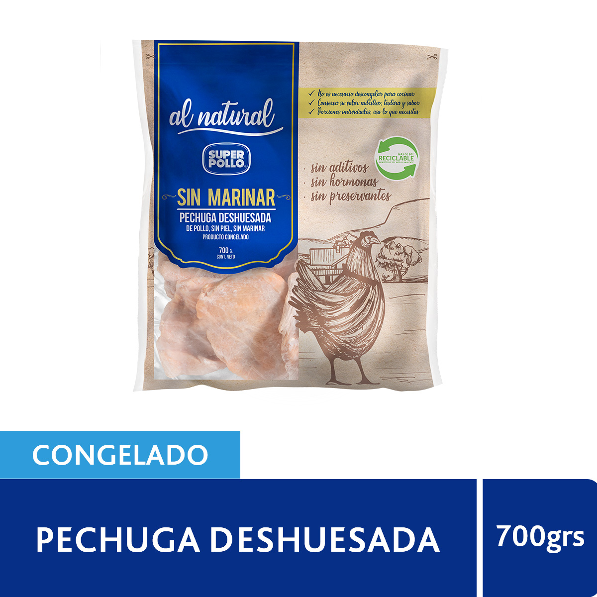 Pechuga Deshuesada de Pollo al Natural | Pechuga | Pollo | General ...