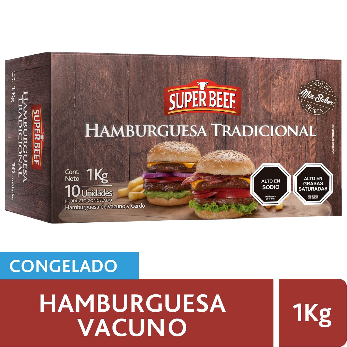 Estuche Hamburguesas Super Beef | Hamburguesa | Elaborado | General | Agrosuper Ventas Online