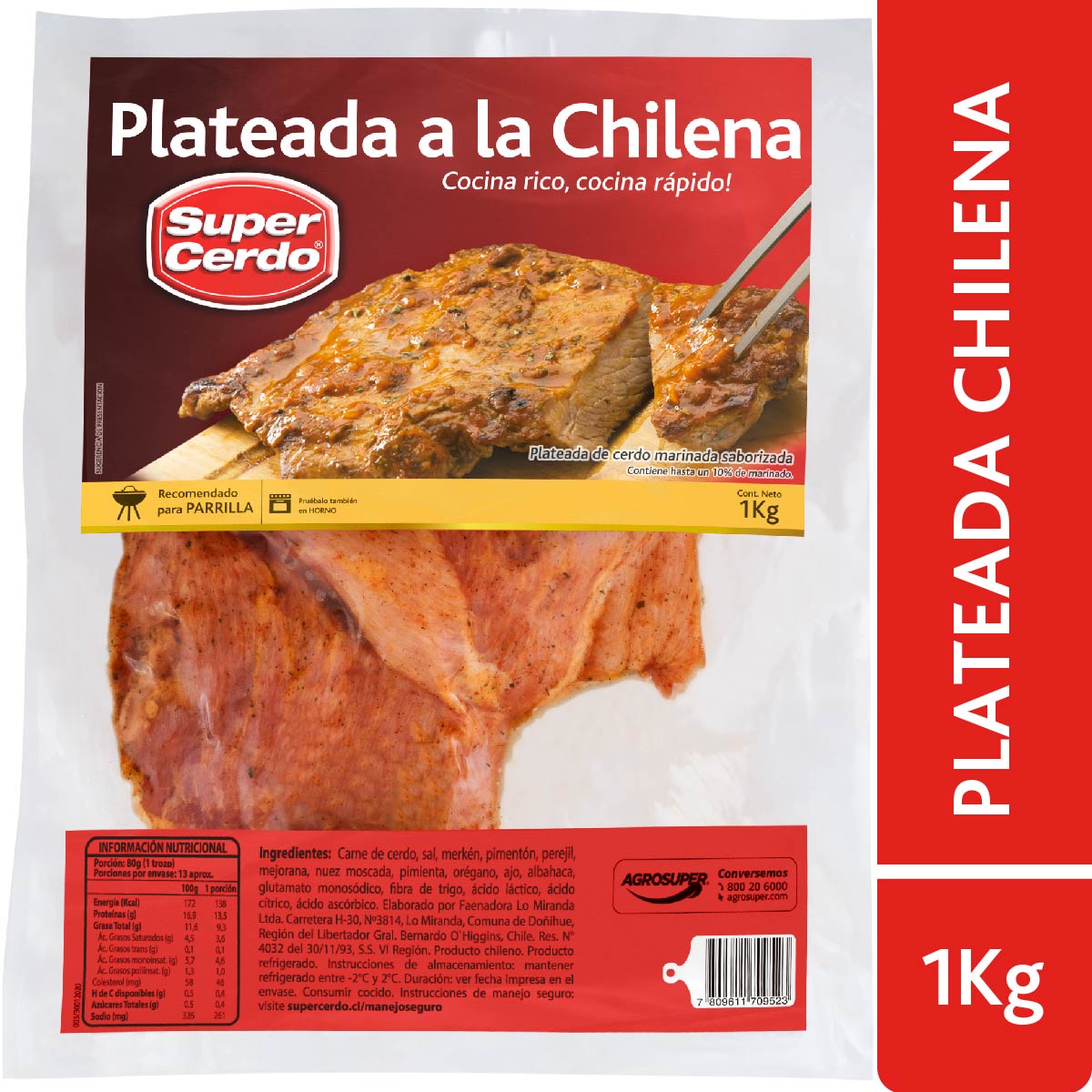 Plateada de Cerdo a la Chilena | Plateada | Cerdo | General | Agrosuper ...