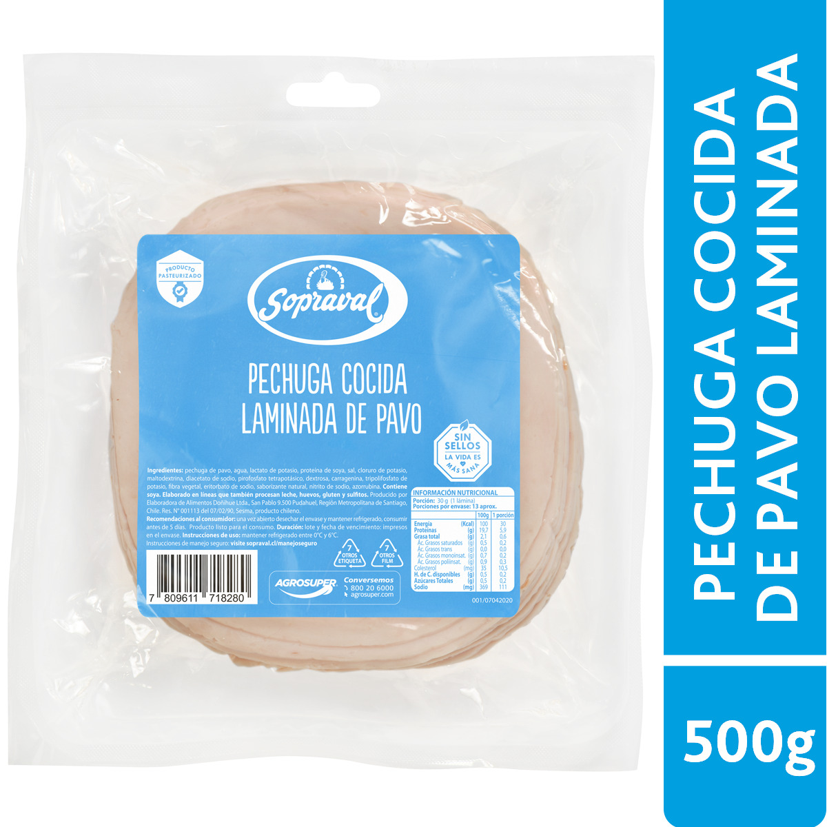 Pechuga de Pavo Cocida Laminada | Cecinas Pechuga | Cecina | General ...